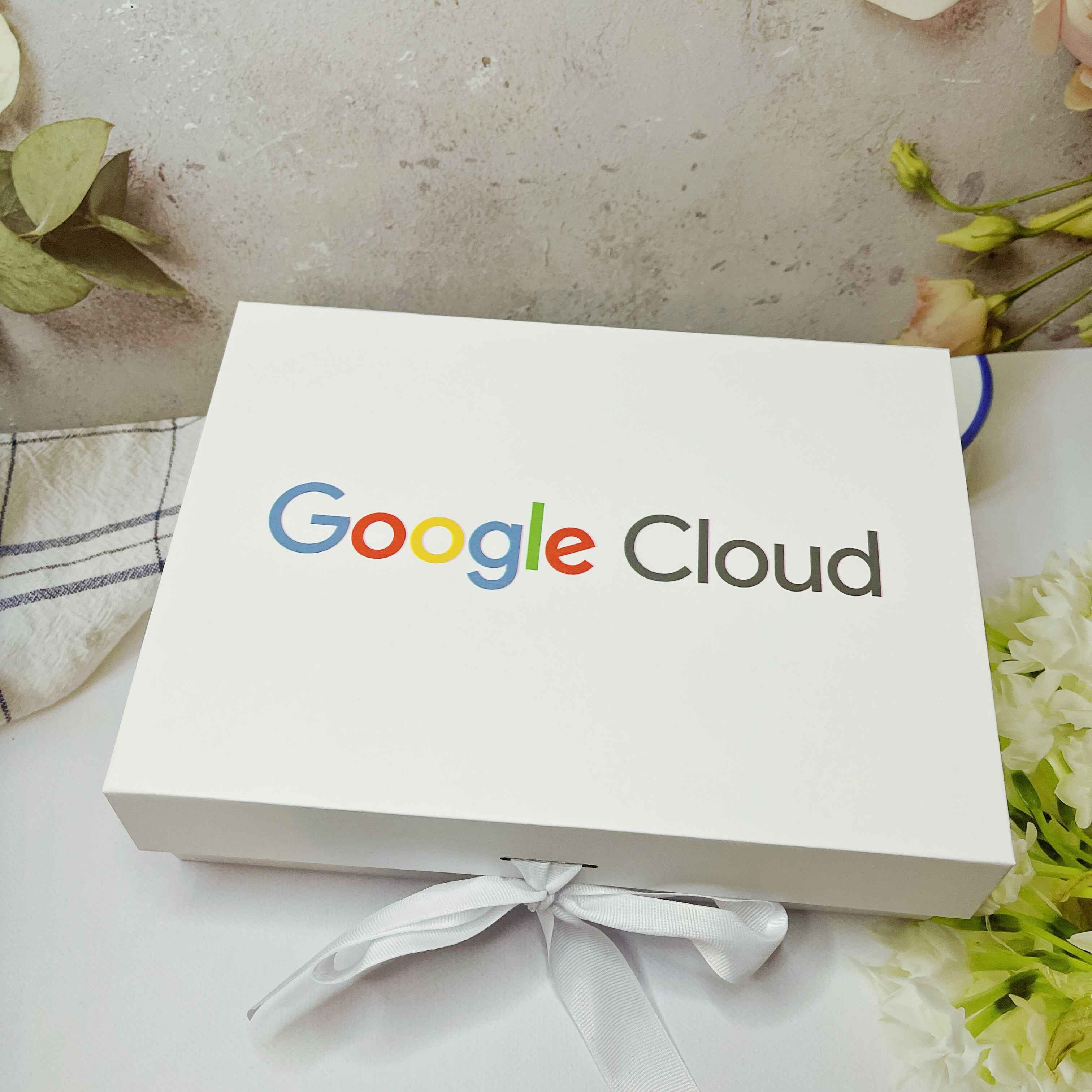 White Luxury Magnetic Ribbon Box|Elegant Company Gift Packaging|Enjace